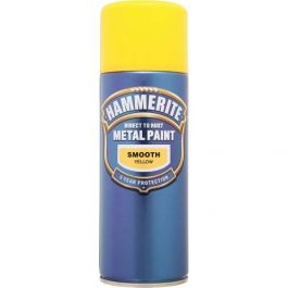 Hammerite Spray Paint Direct To Rust - Smooth Yellow Finish - 400ml ...