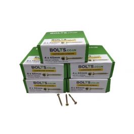 4mm x 40mm - Chipboard Woodscrew Hardened Pozidrive Countersunk - YBZP ...